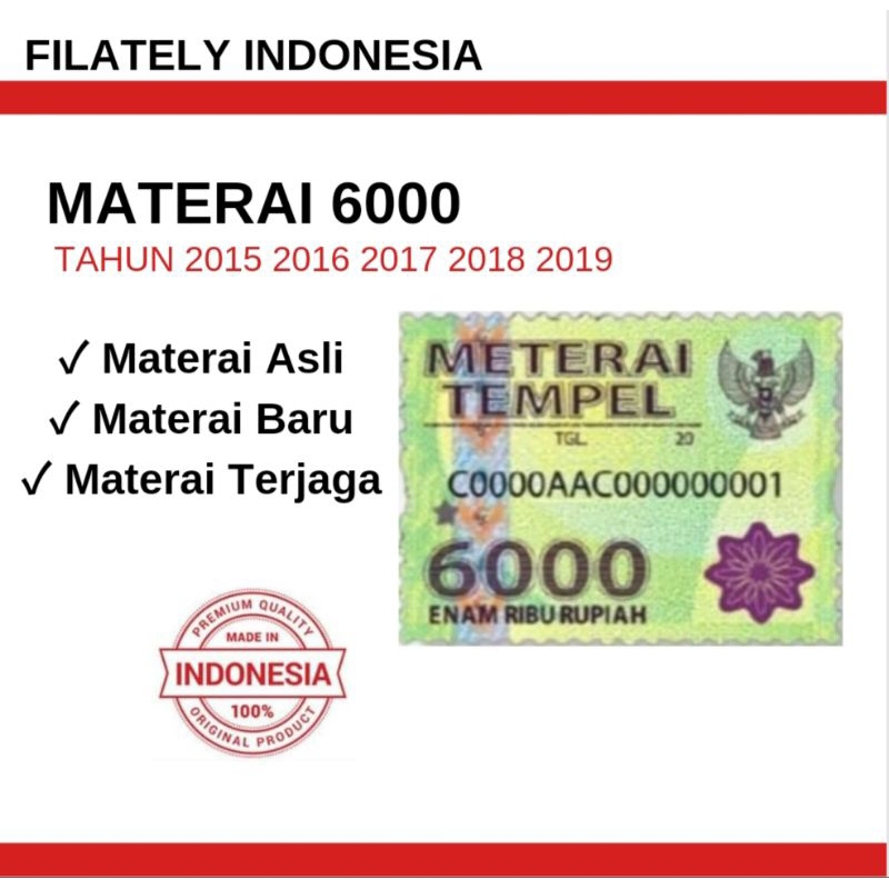 Jual MATERAI 6000 TAHUN 2015 2016 2017 2018 2019 | Shopee Indonesia