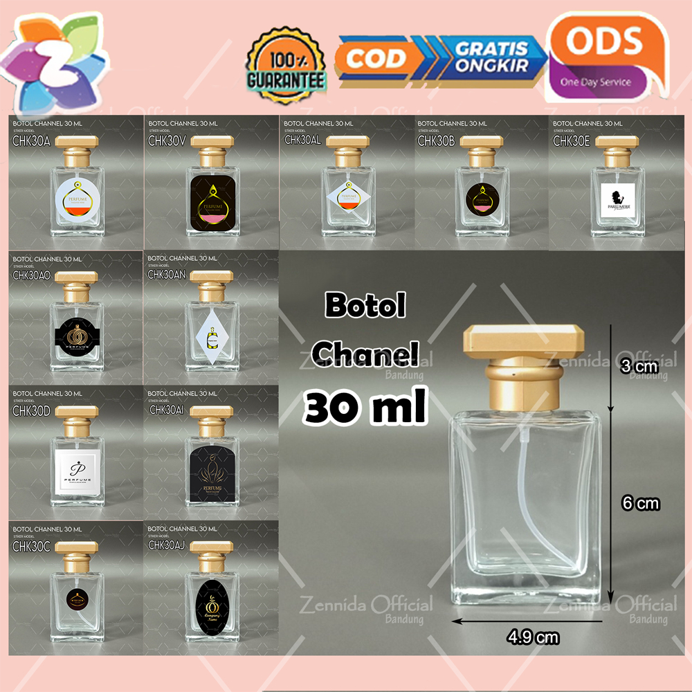 Jual Stiker Botol Parfum Ch Chanel 30 ml Parfume Sticker Label Custom ...