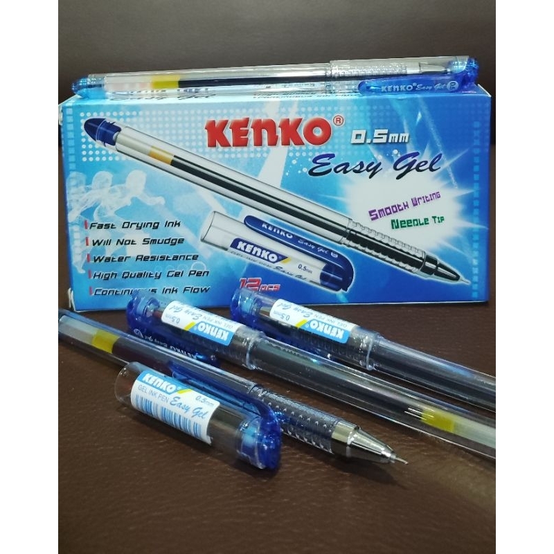 Jual Pulpen Kenko 0.5mm Easy gel ( Warna biru ) | Shopee Indonesia
