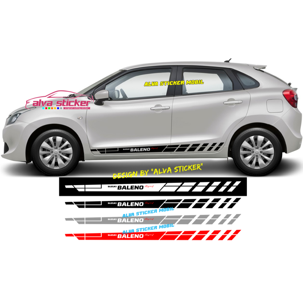 Jual (ALVA) baleno sticker baleno list cutting sticker mobil suzuki ...