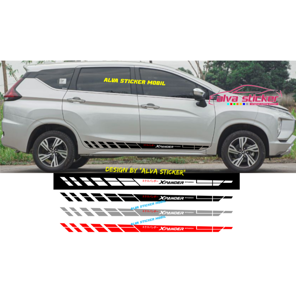 Jual best sticker xpander list stripe stiker minimalist body mobil mitsubishi xpander cross ...