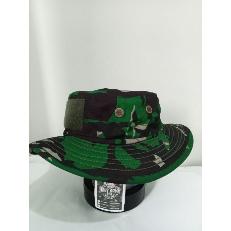 Jual Topi Rombi Loreng Malvinas Velbed Premium Topi Rimba Model Kawat ...