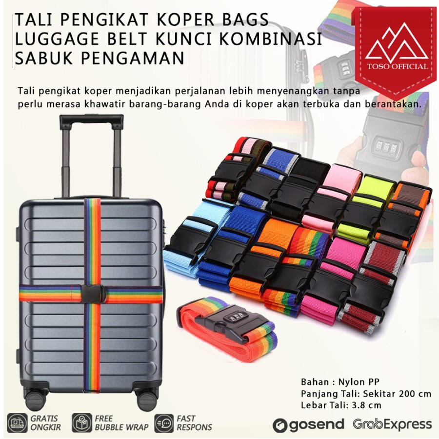 Jual TALI PENGIKAT KOPER BAGS LUGGAGE BELT KUNCI KOMBINASI SABUK ...