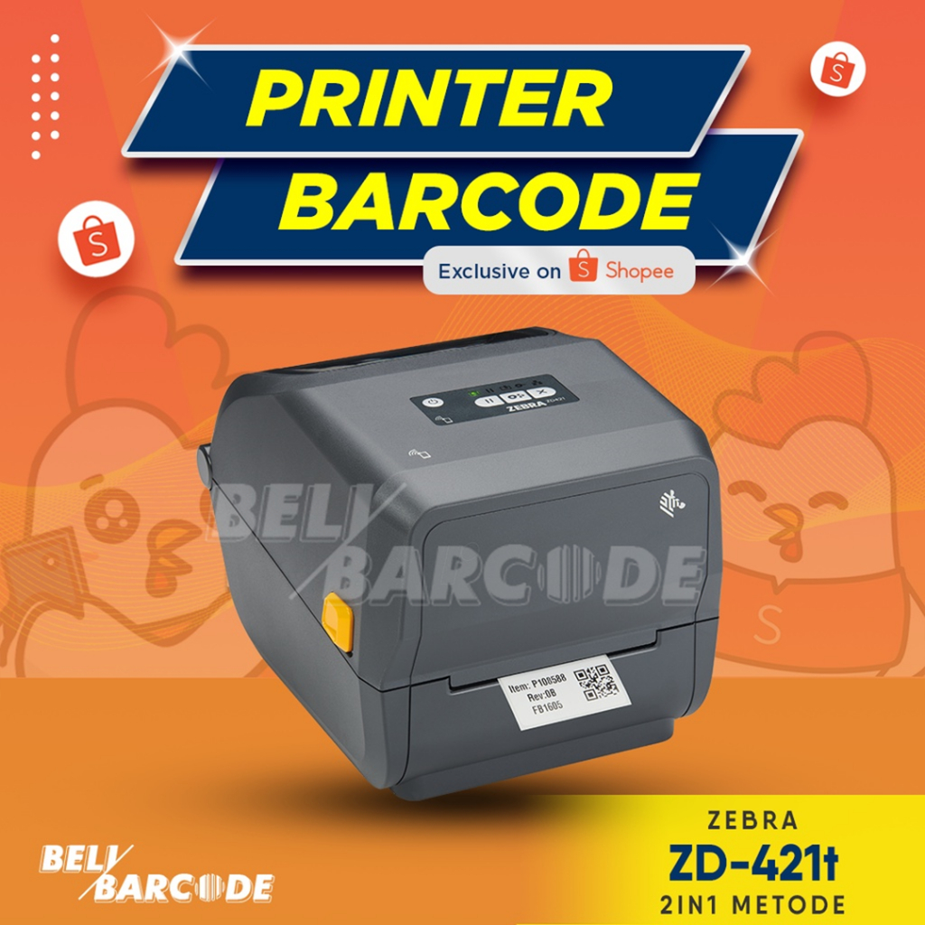 Jual Printer Barcode Zebra ZD 421 Cetak Label 300 dpi USB Plus ...