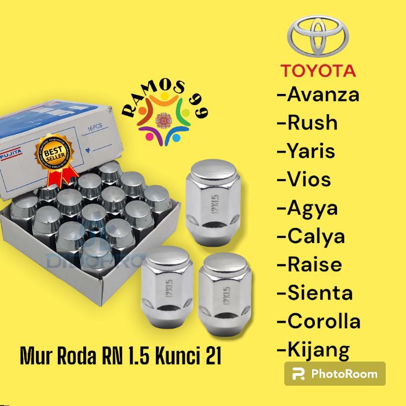 Jual MUR BAUT RODA RACING LUGNUT RN ISI 16/20PCS MOBIL TOYOTA BAHAN ...