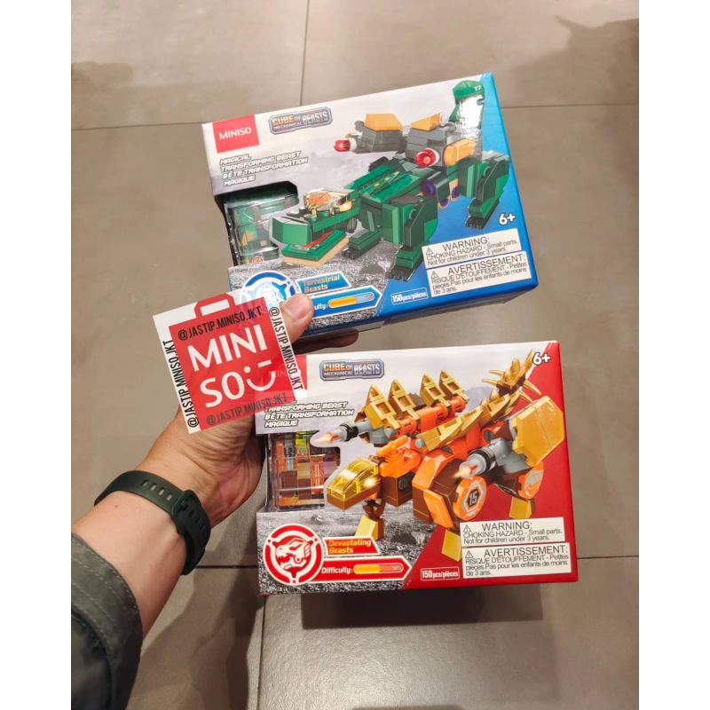 Jual MINISO Mainan Magical Transforming Beast Building Blocks ...