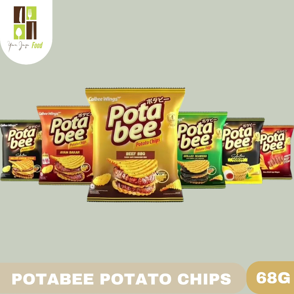 Jual Potabee Potato Chips / Keripik Kentang / Snack Kentang Berbagai ...