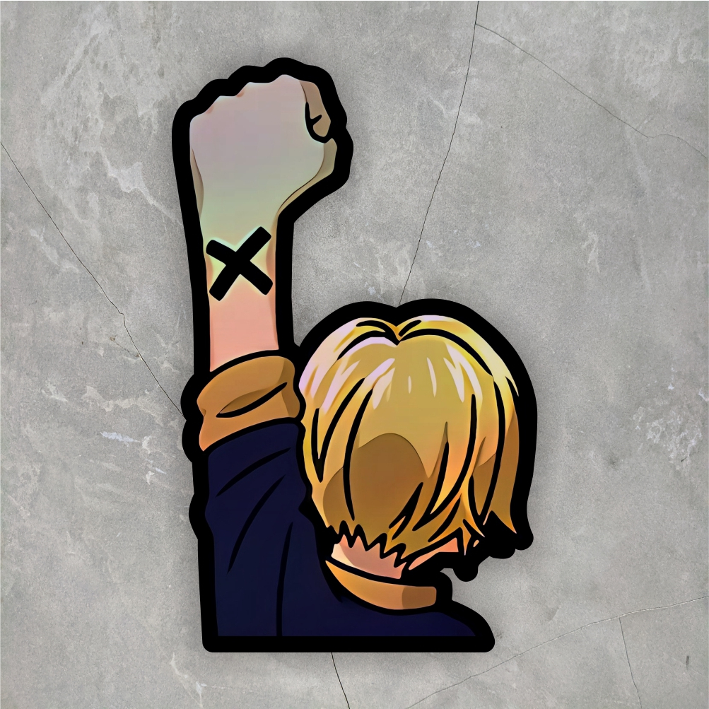 Jual Sticker One piece Vinsmoke Sanji Hologram ukuran 7 cm sticker case ...