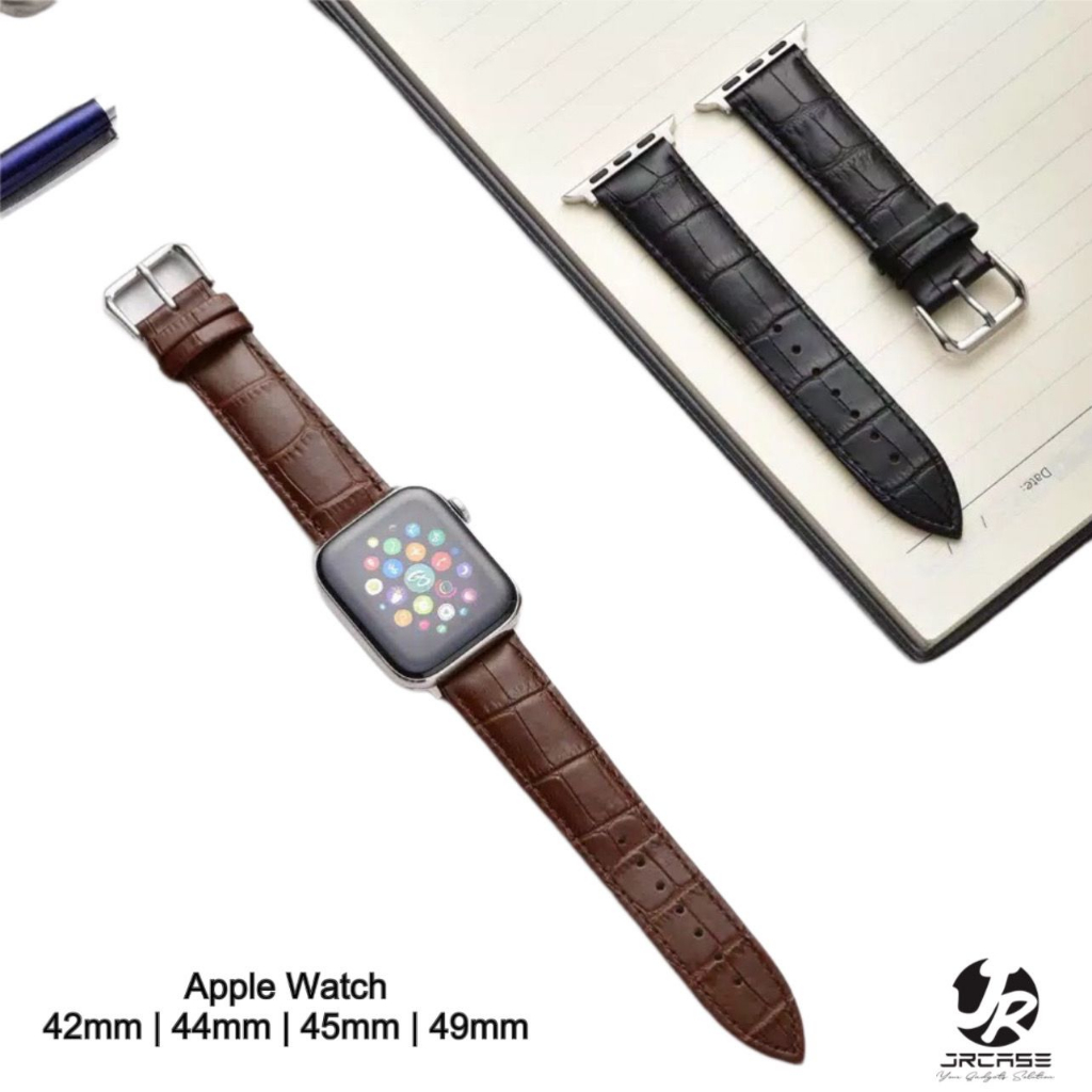 Jual JRCASE Tali Strap Leather Kulit Apple Watch Series 7 45mm / 42mm ...