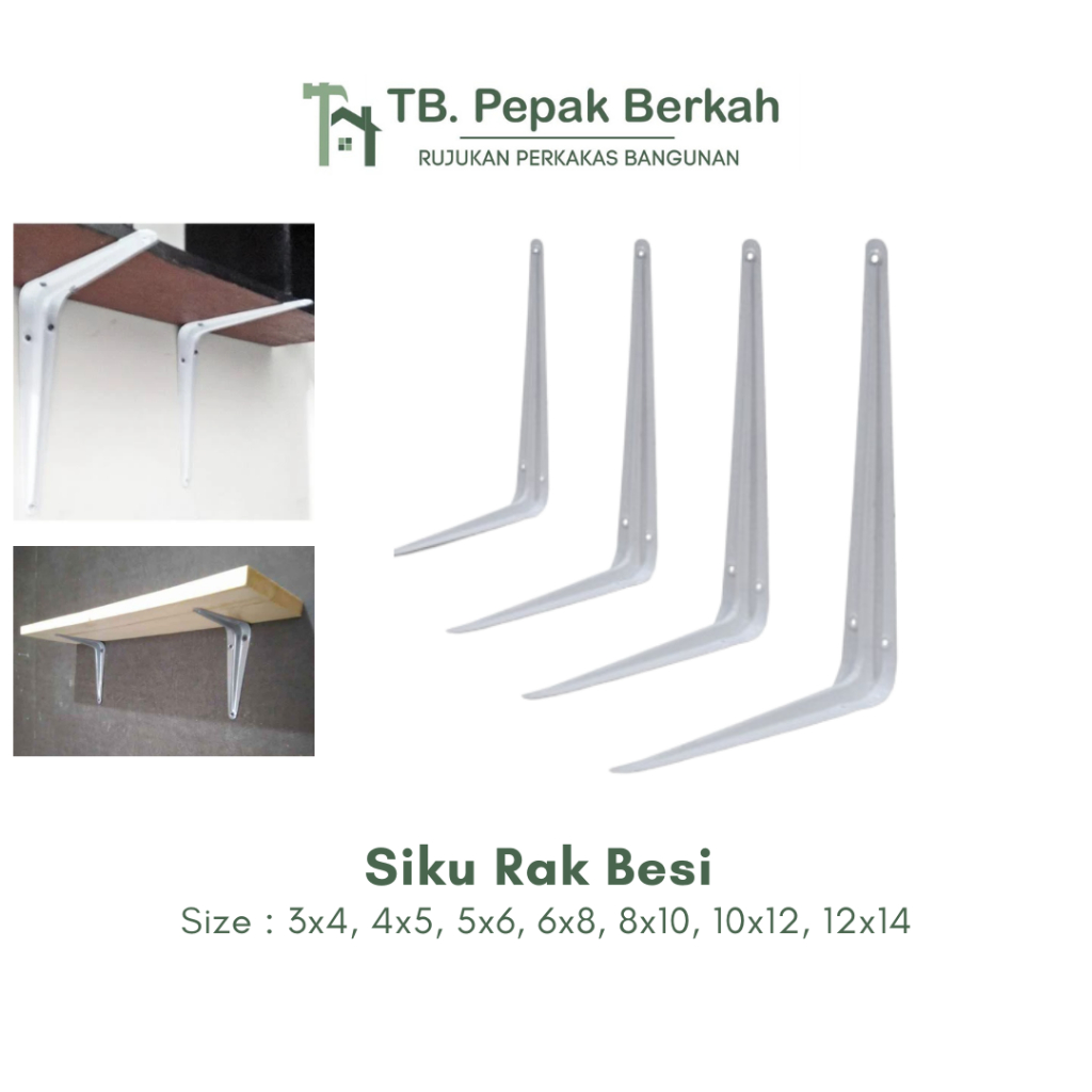 Jual Siku Rak Besi L / Sikurak Penyangga Ambalan/ Shelf Bracket Per ...