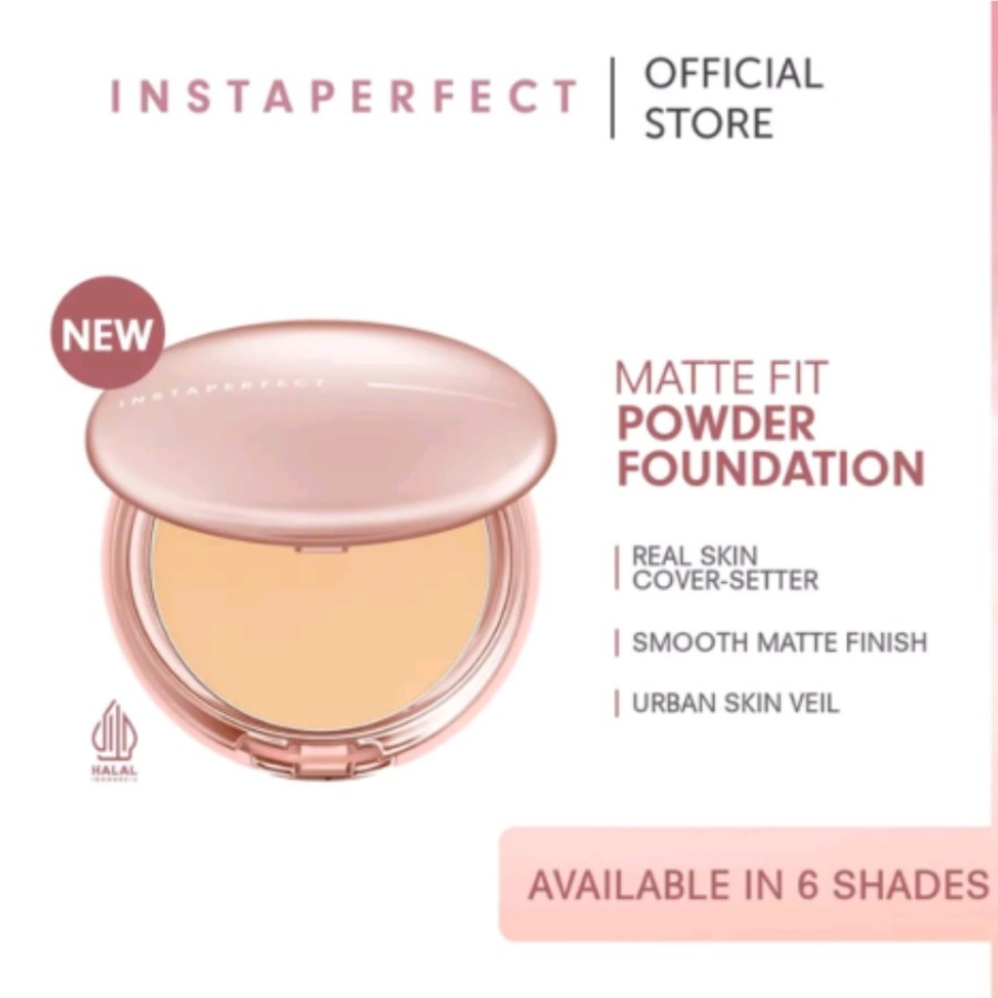 Jual Wardah instaperfect Matte fit powder foundation 13g | Shopee Indonesia