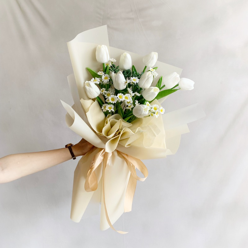 Jual Echiiglo - Luna artificial bouquet / buket bunga palsu tulip daisy ...