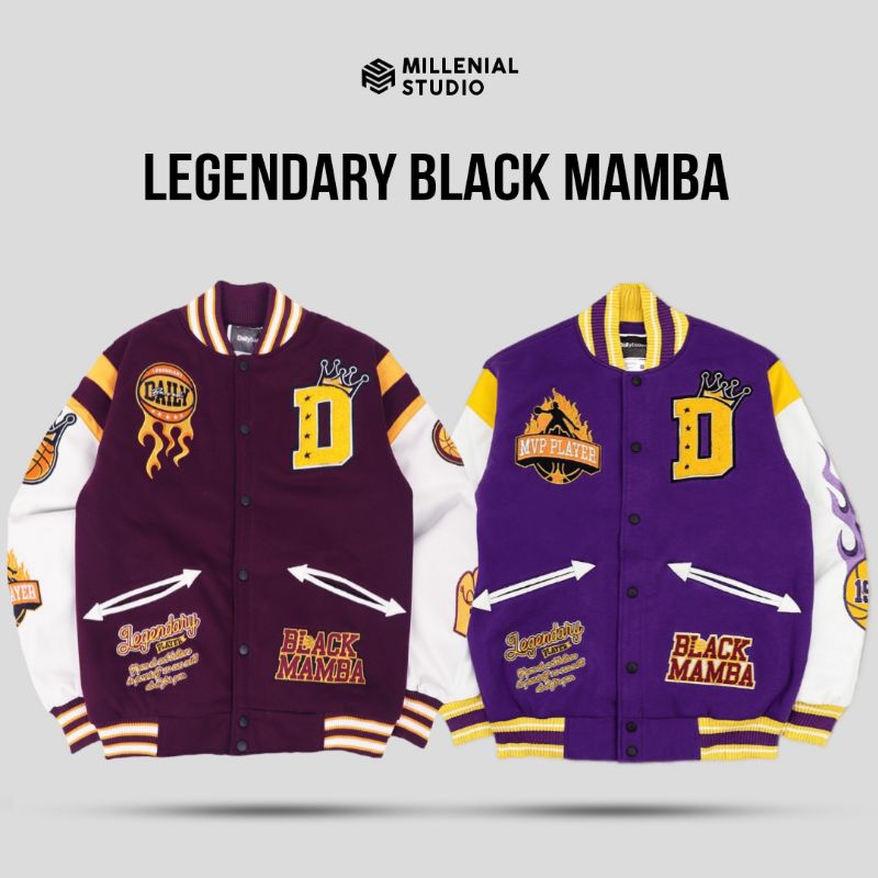 Jual Varsity Jacket Legendary Black Mamba Purple Dailybased | Millenial ...