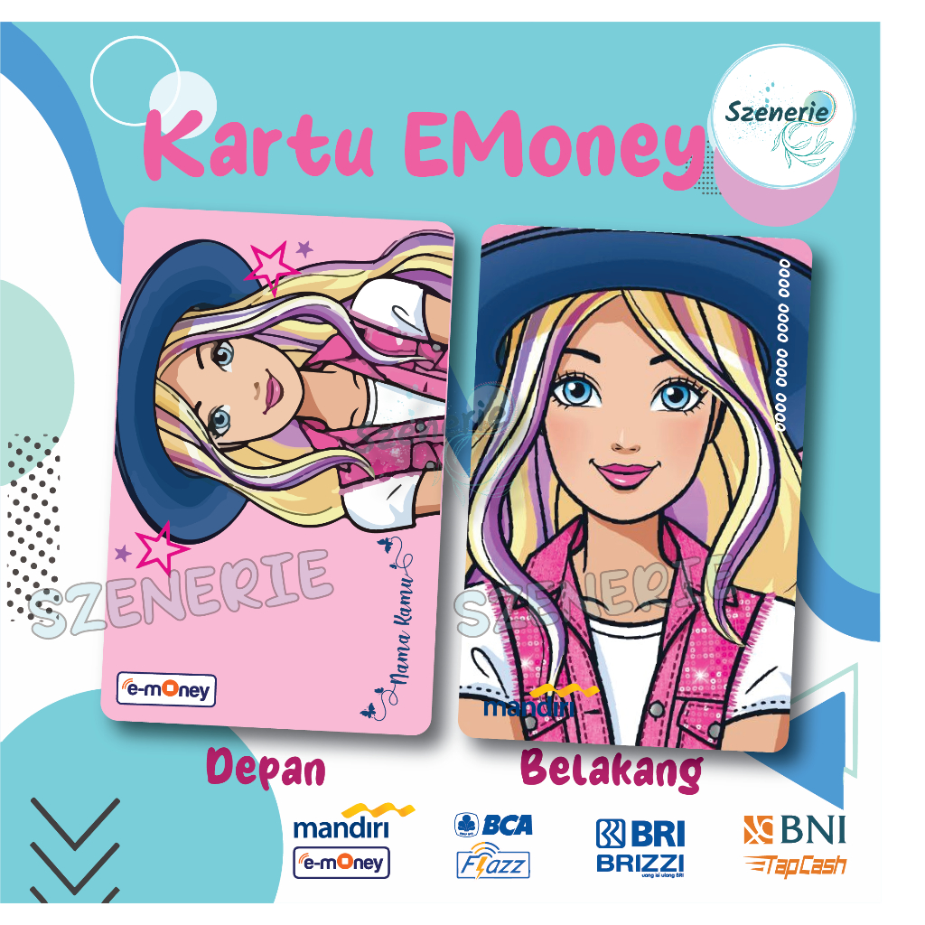 Jual Emoney Barbie Girl Cute Flazz gen 2 Kartu E-money Mandiri BCA ...