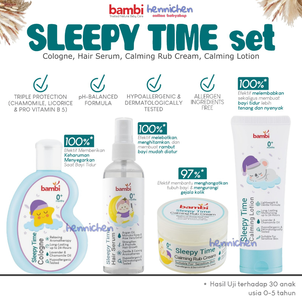 Jual BAMBI SLEEPY TIME RELAXING COLOGNE / CALMING LOTION / CALMING RUB ...