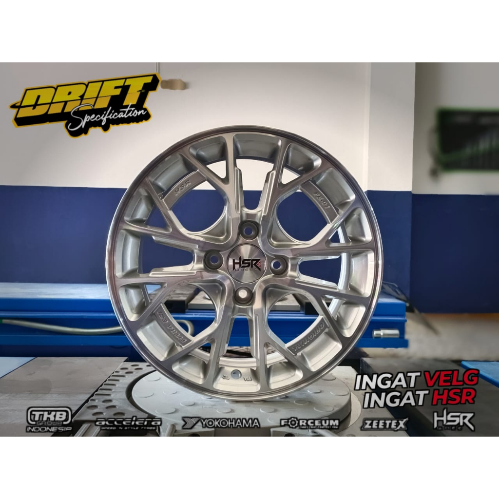 Jual Velg HSR Ring 15x6,5 Lubang 4x100 ET42 Silver Velg Mobil Agya Ayla Brio Sirion | Shopee ...