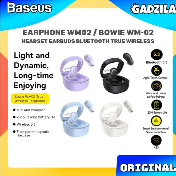 Jual BASEUS WM02 / Bowie WM-02 Earphone Mini True Wireless Bluetooth 5. ...