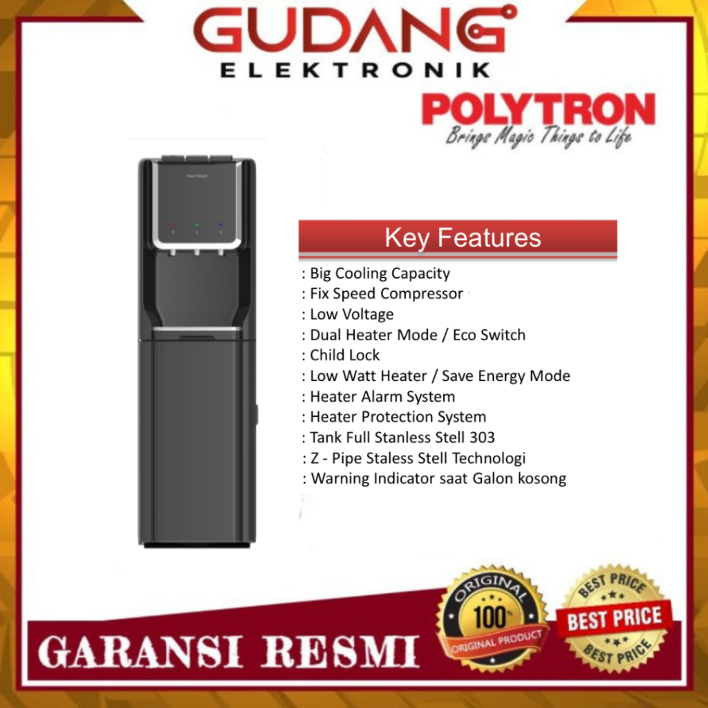 Jual DISPENSER BOTTOM LOADING POLYTRON PWC 615X DISPENSER PWC 615 X ...