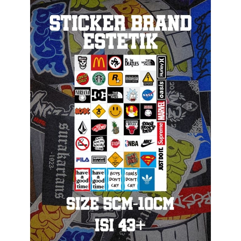 Jual STICKER ESTETIK BRAND | Shopee Indonesia
