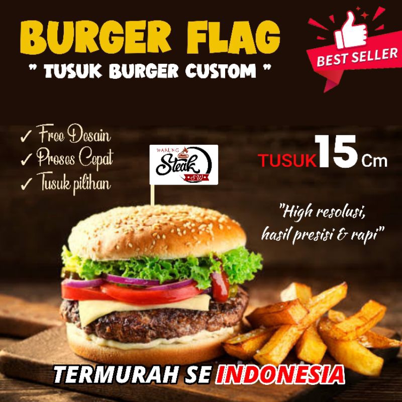 Jual food flag - Burger flag - bendera Burger - Bendera Burger custom ...