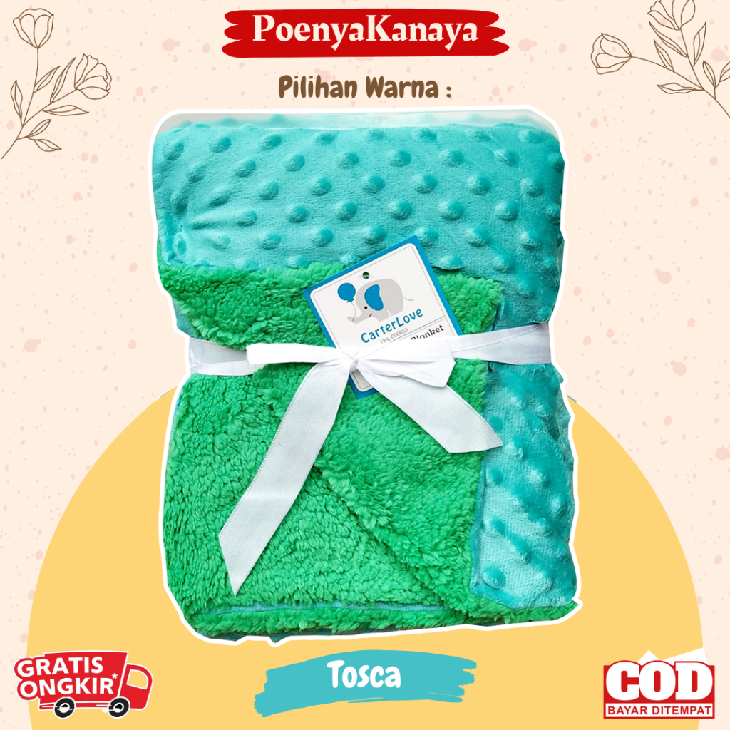Jual Selimut Bayi Fleece Minky Dot Bubble Polos AK02 | Shopee Indonesia