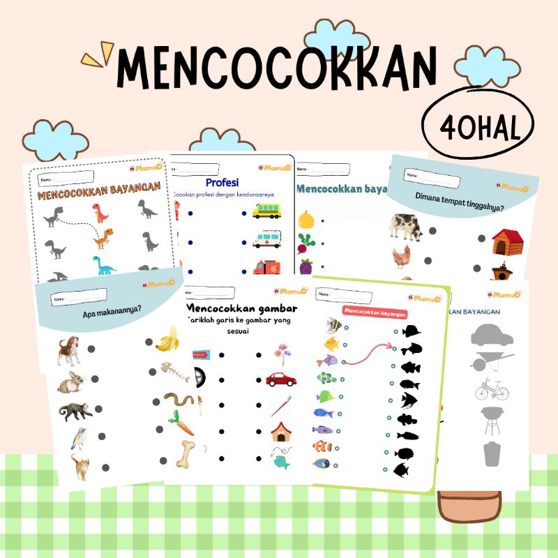 Jual Worksheet/booklet pra sekolah/ worksheet anak 2 sampai 6 tahun ...