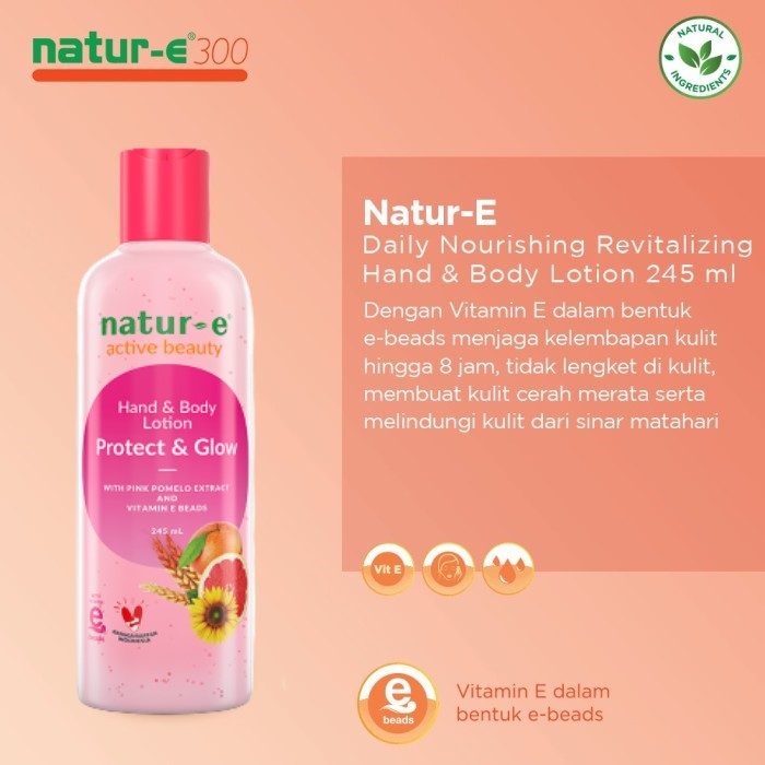 Jual Natur E Hand & Body Lotion Protect & Glow 245ml dan 100ml | Shopee Indonesia