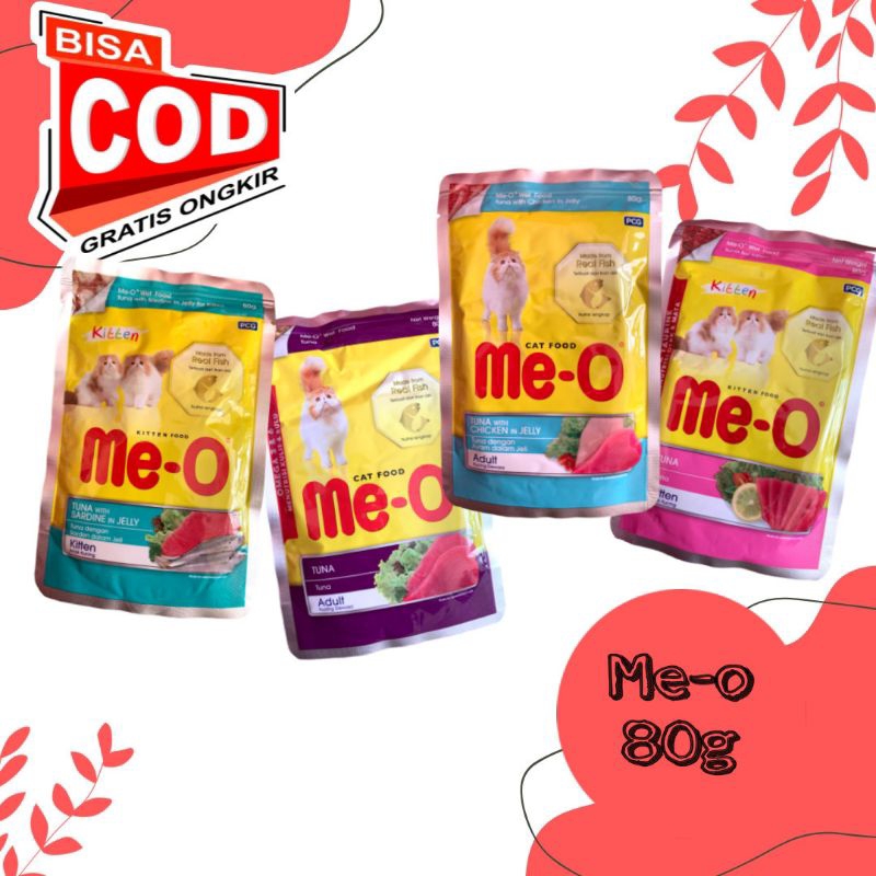 Jual Me-o Pouch 80gr Meo Makanan Kucing Basah Wet Food Cat | Shopee ...