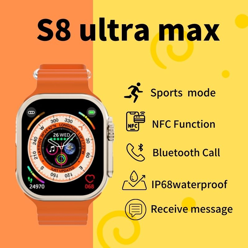 Jual Smartwatch S8 Ultra Pemantauan Cerdas Bluetooth Call AI Voice ...