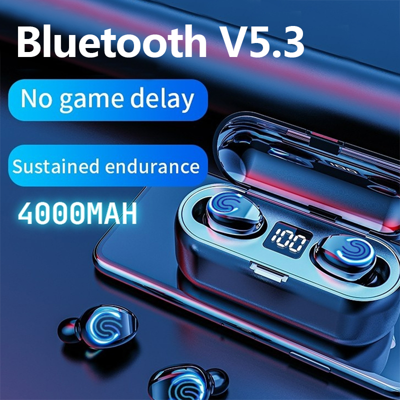 Jual （COD）TWS-F9-8 Tahan Air Headset TWS 5.3 F9 Bluetooth Earphone In-ear Stereo Wireless ...