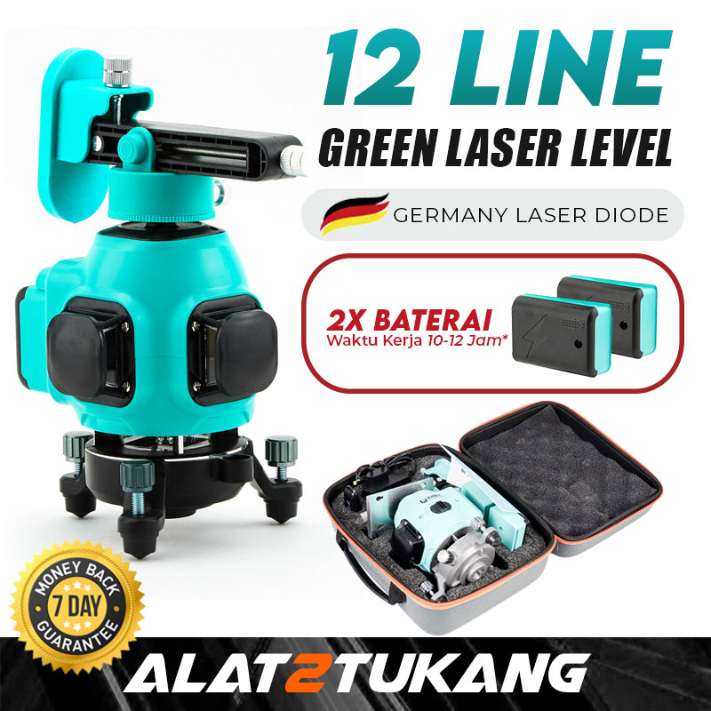 Jual Laser Level 3D 12 Line Self Leveling 360 Projector Green Laser ...
