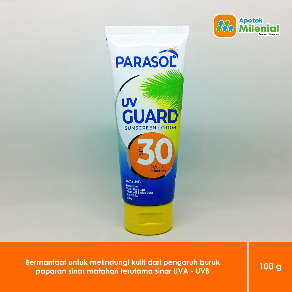 Jual Parasol UV Guard Sunscreen Lotion Spf 30 100 gr / Melindungi Kulit ...