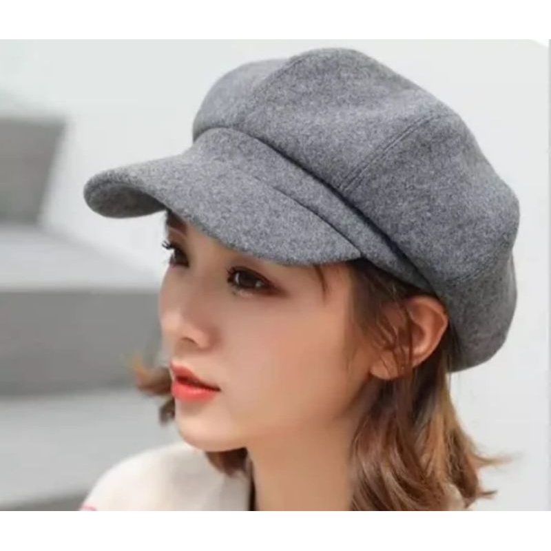 Jual Topi Apolo Baret Newsboy Cap Topi Pet Topi Beret Pelukis Seniman ...