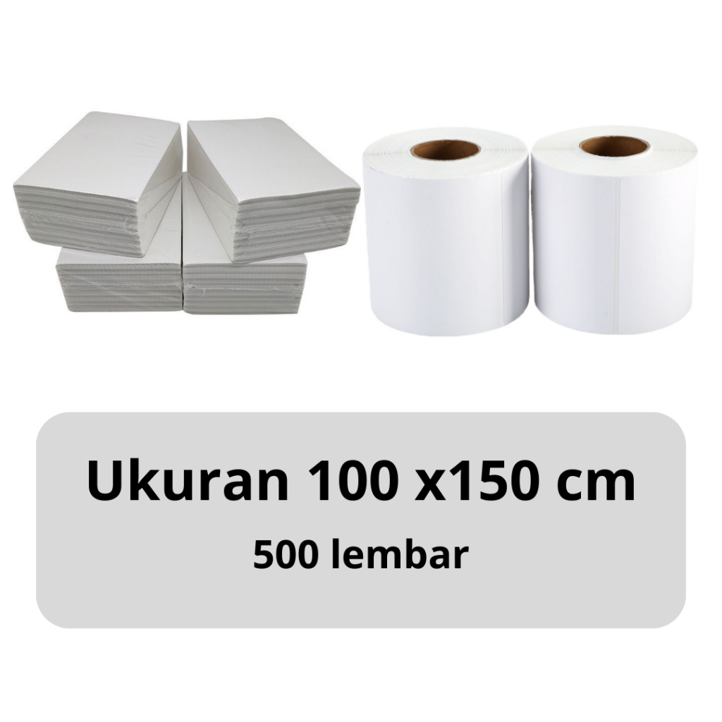 Jual Kertas Thermal Label Lipat Dan Gulung Barcode 100x150 A6 Isi 500 Pcs / Kertas Print Cetak ...
