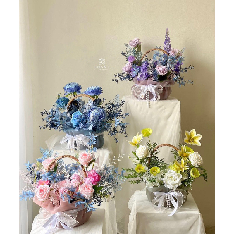 Jual Ae-Ri Arrangement Basket / Bunga keranjang / Bunga Meja | Shopee ...