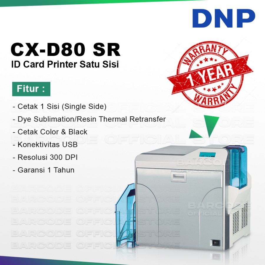 Jual ID Card Printer DNP CXD80 Cetak Kartu PVC Single Side Edge to Edge ...