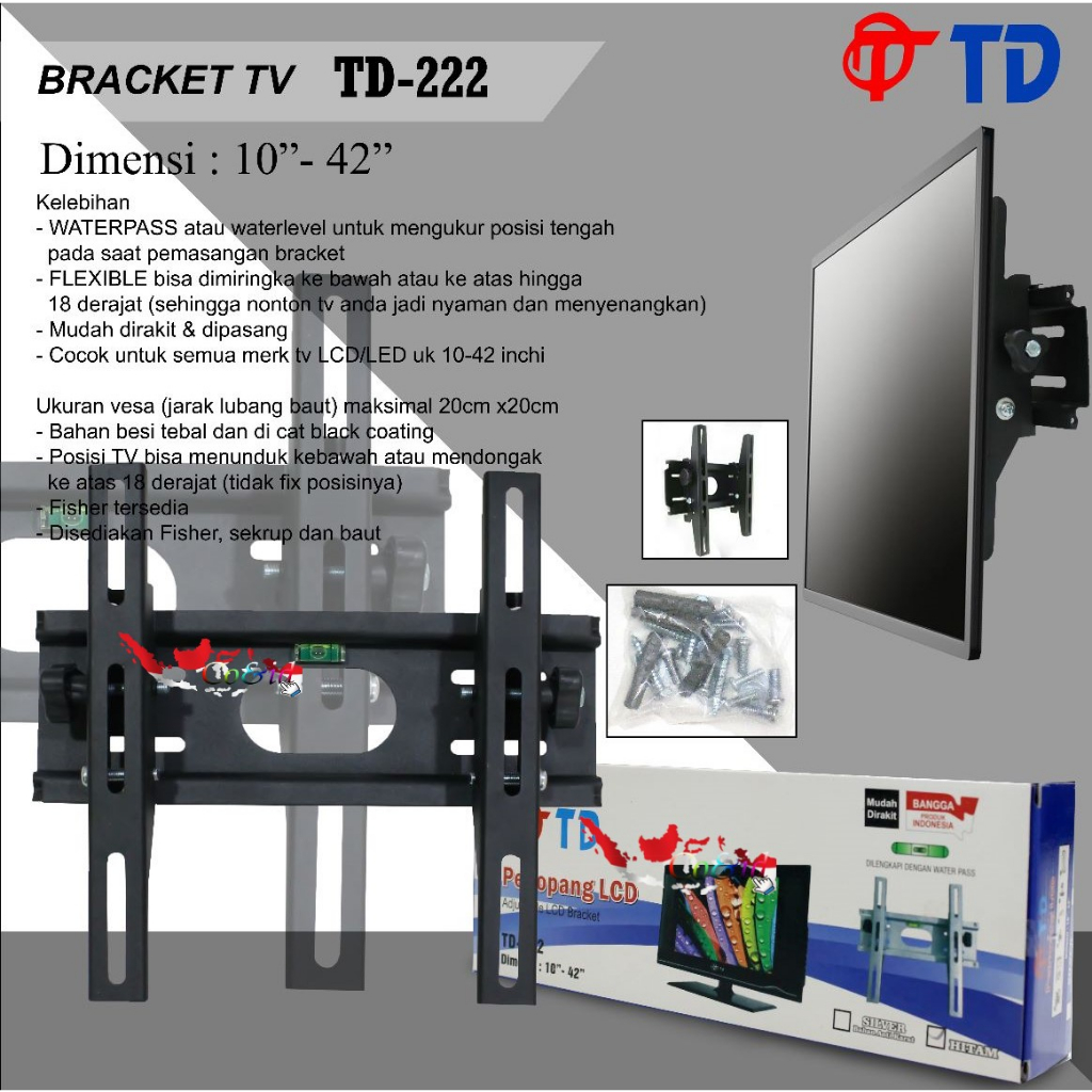 Jual BRACKET TV UNIVERSAL PENOPANG TV LED LCD 10 Inch - 42 Inch ...