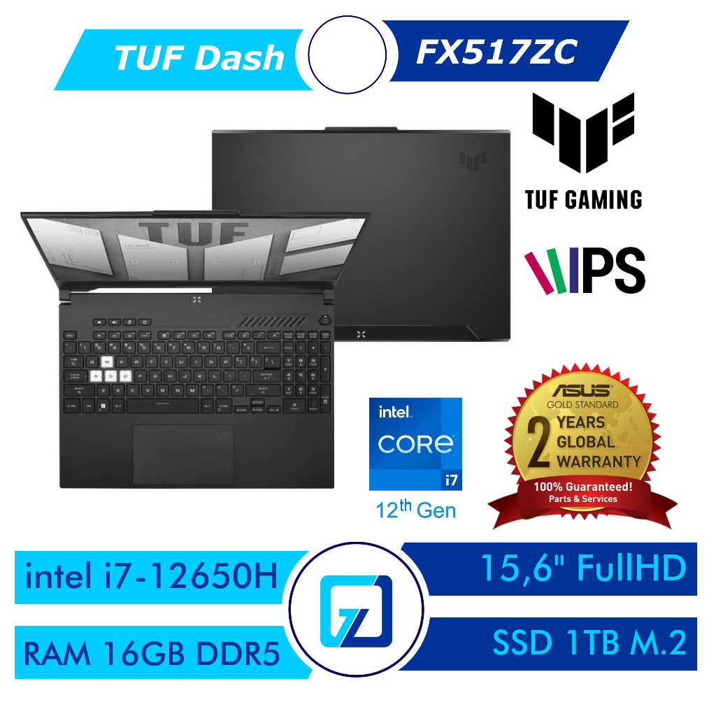 Jual ASUS TUF DASH FX517Z Intel Core i7 12650H RAM 16GB SSD 1TB RTX3050 ...