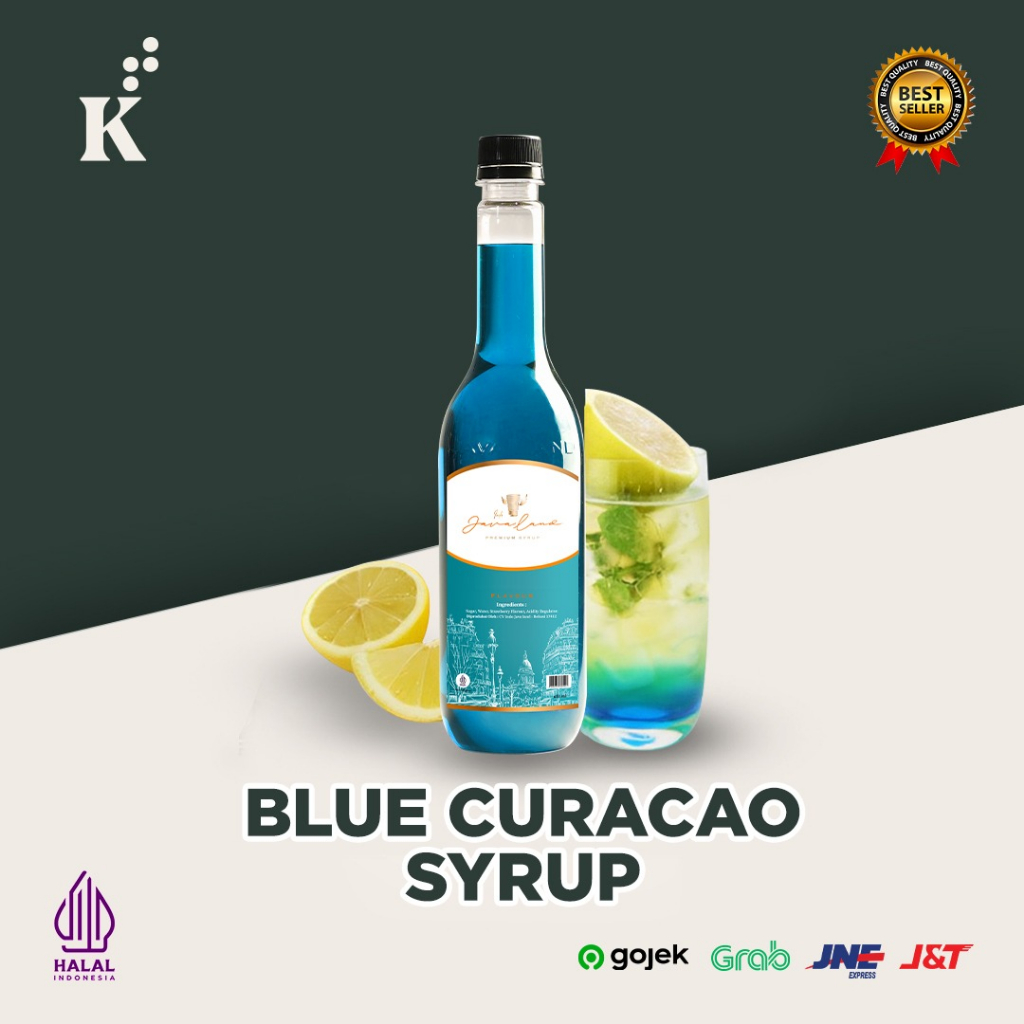 Jual Syrup Premium Javaland Sirup Aneka rasa Blue Curacao 650 ml ...