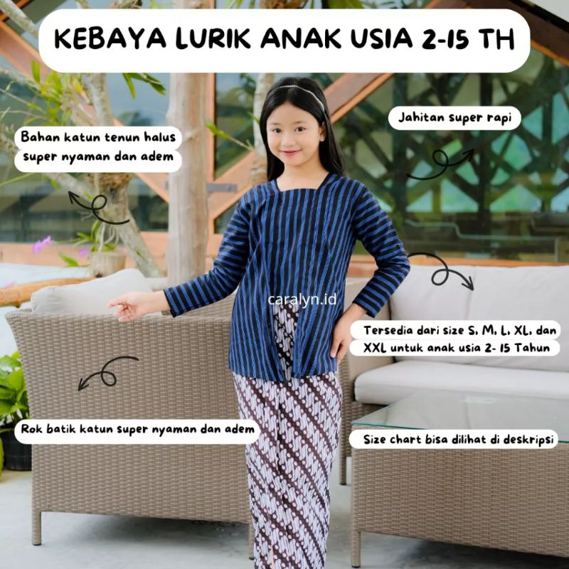 Jual SET KEBAYA LURIK ANAK PEREMPUAN/BAJU ADAT JAWA LURIK KUTUBARU UMUR 2_15 TAHUN | Shopee ...
