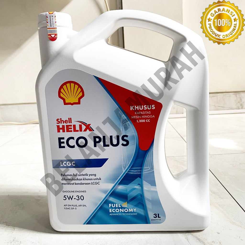 Jual Oli Mesin Mobil LCGC Shell Eco Plus 5w-30 API SN Plus 3L / Galon ...