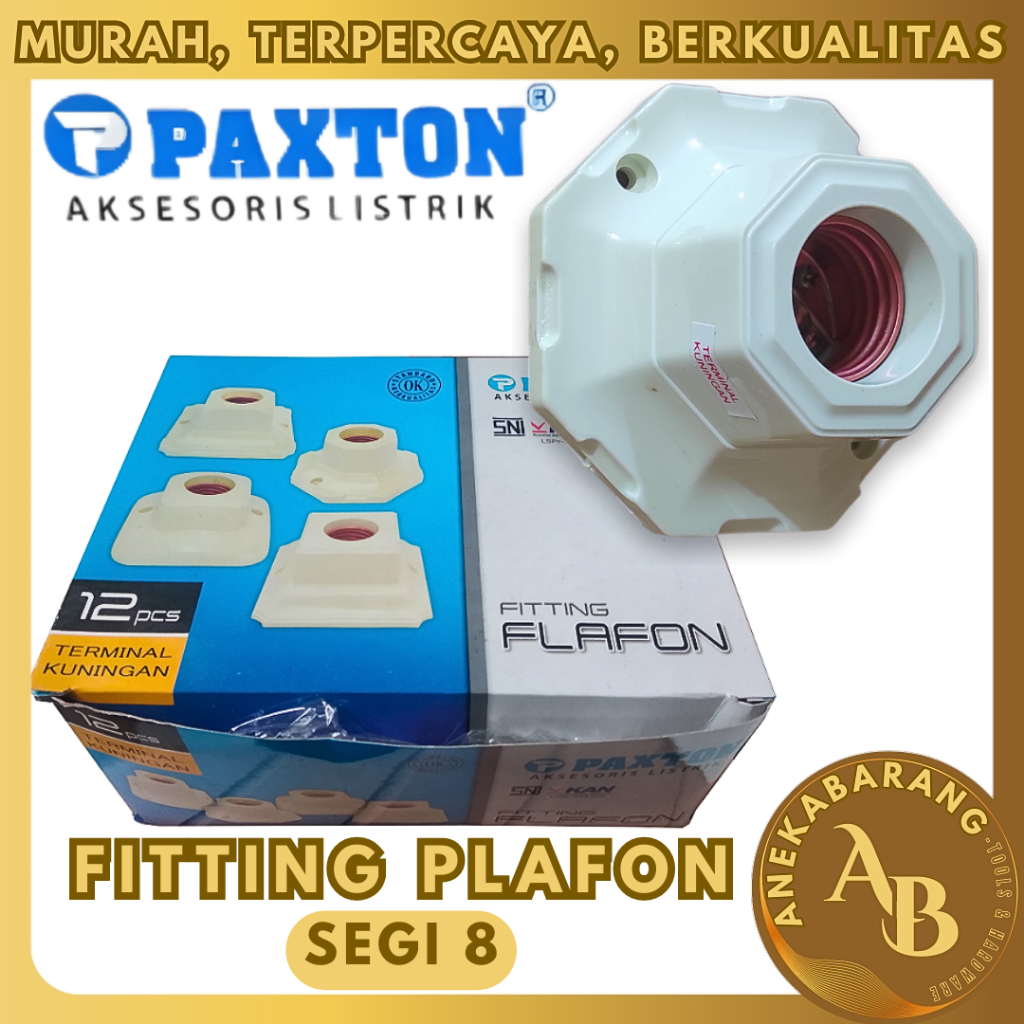 Jual Fitting plafon segi 8 paxton / dudukan lampu putar | Shopee Indonesia