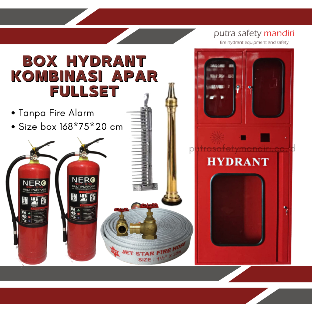 Jual BOX HYDRANT KOMBINASI KOTAK APAR FULLSET FIRE EXTINGUISHER PEMADAM ...