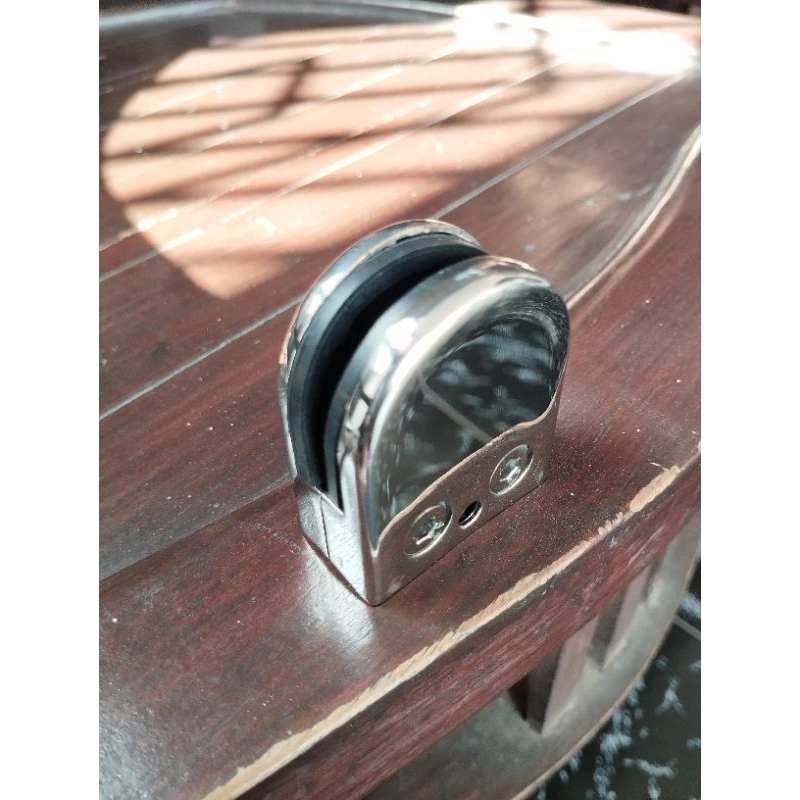 Jual Klem Kaca / Clem Kaca / Penjepit Kaca Oval Railing Tangga Kaca ...