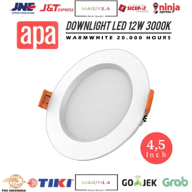 Jual APA LAMPU DOWNLIGHT LED 12W WARMWHITE KUNING | DOWNLIGHT LED 4,5 ...