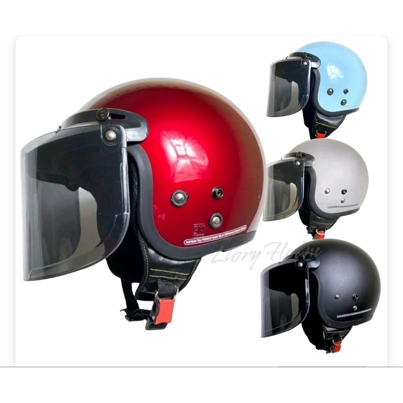 Jual HELM BOGO CG HELM HALF FACE HELM RETRO HELM SNI HELM COWOK CEWEK ...