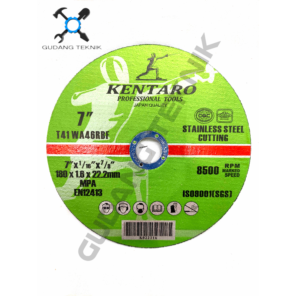 Jual (KENTARO 7" ) Batu Gerinda Potong 7" KENTARO / Mata Gerinda Gurinda Grinda POTONG 7 Inch ...