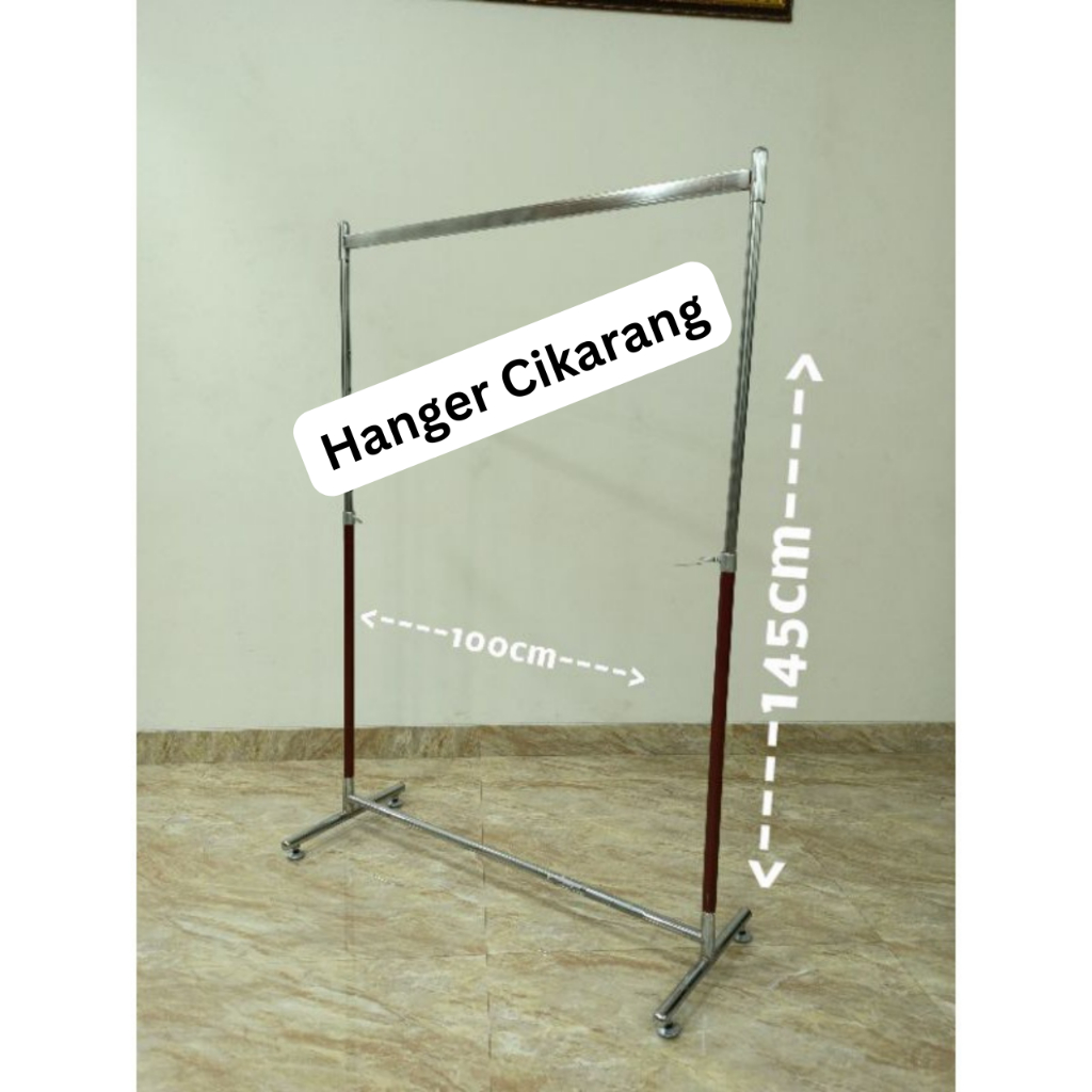Jual gawang baju besi Kotak 1 meter | Steger baju 100 cm | Gawangan ...