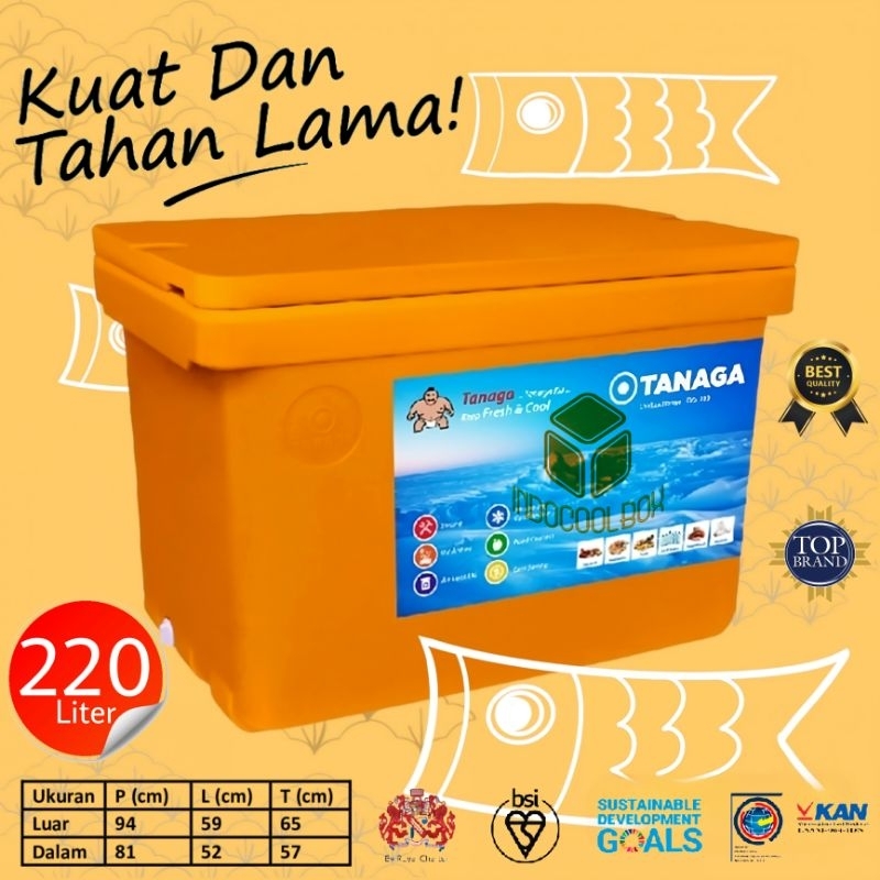 Jual Cooler Box Tanaga 220 Liter Termos Es Kotak Tempat Es Batu Daging ...