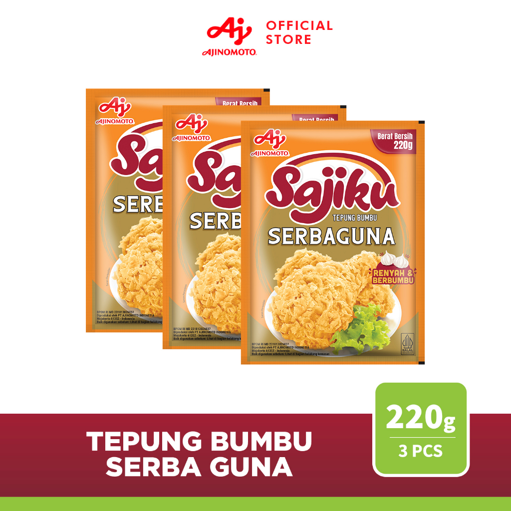 Jual Sajiku® Tepung Bumbu Serba Guna Sachet 220g (3 pcs) | Shopee Indonesia